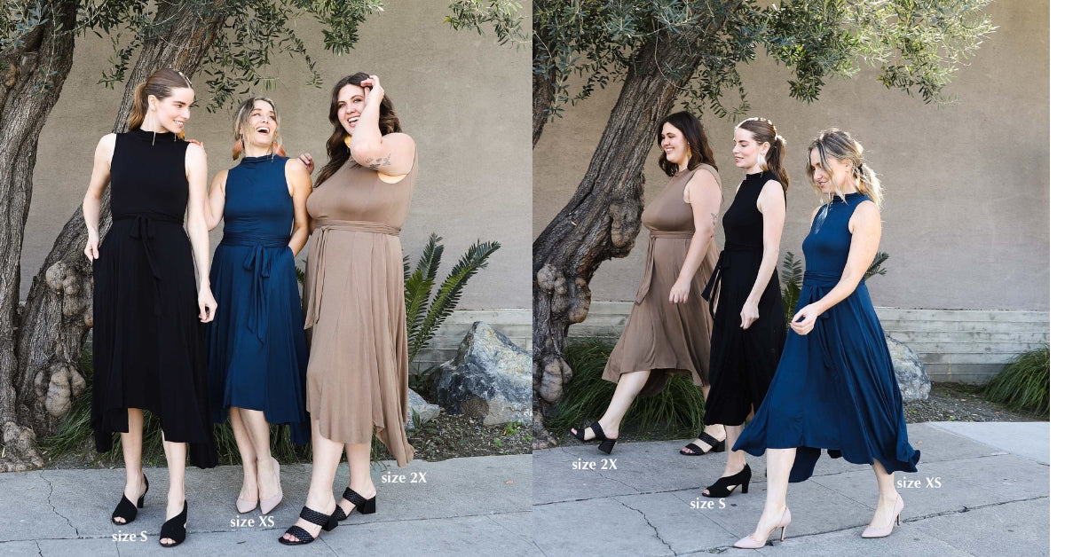 Flaunt Your Curves with Our Built-in Bodysuits and Elastic Waist Dress